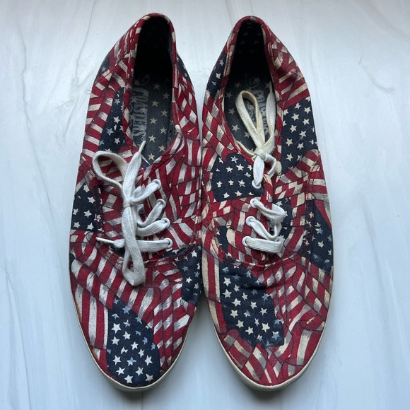 coasters | Shoes | Vintage 992 Coasters American Flag Canvas Sneakers ...
